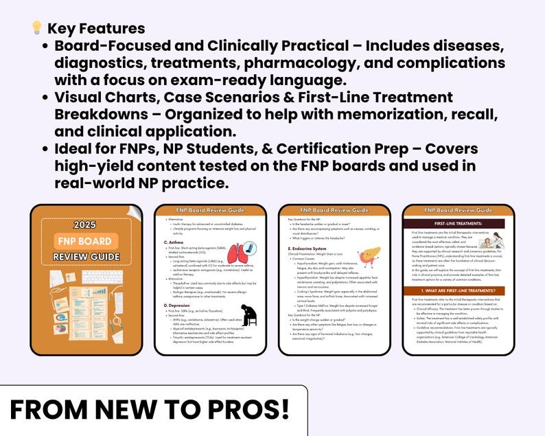 FNP Board Exam Review: Comprehensive NP Study Guide (PDF Download) - Etsy
