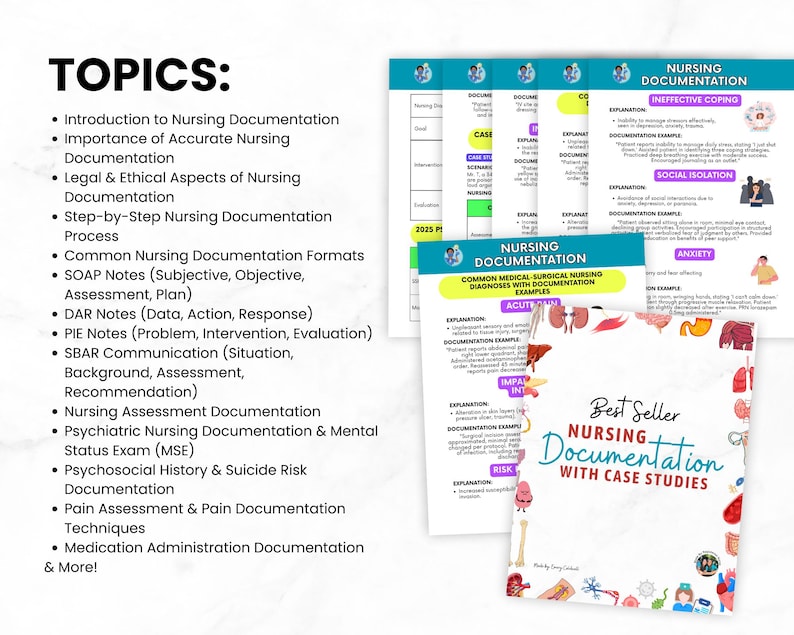 Nursing Documentation Template: Charting Guide & Cheat Sheet (PDF ...