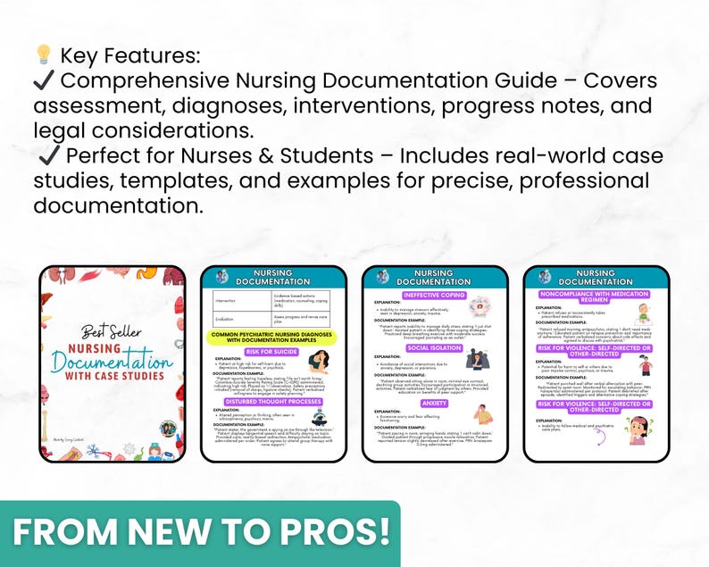 Nursing Documentation Template: Charting Guide & Cheat Sheet (PDF ...