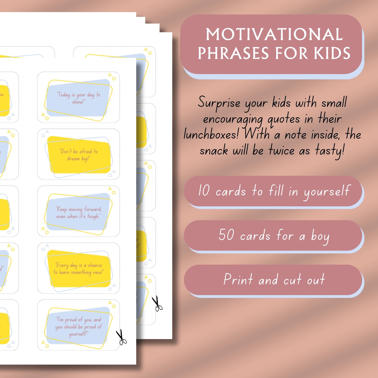 Printable Lunchbox Messages for Boys - Messages to Say I Love You - PDF ...