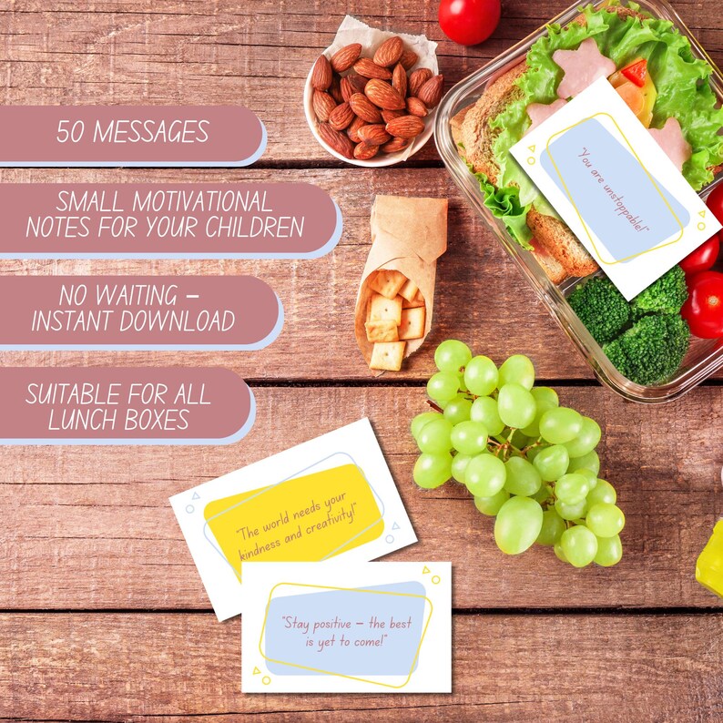 Printable Lunchbox Messages for Boys - Messages to Say I Love You - PDF ...