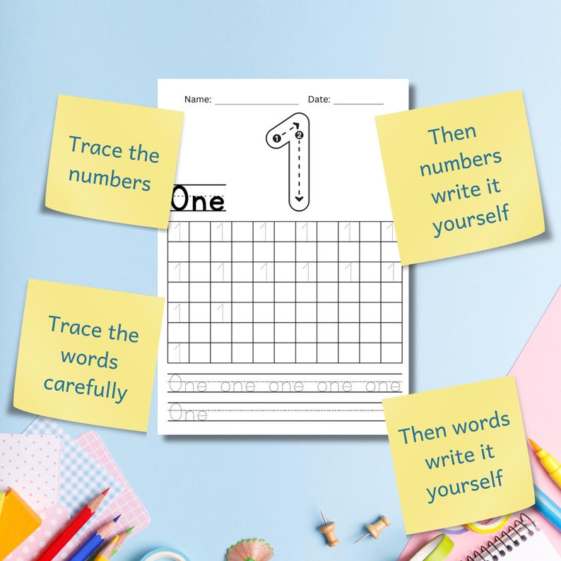 Printable Number Tracing Worksheets (1-10) | Fine Motor & Handwriting ...