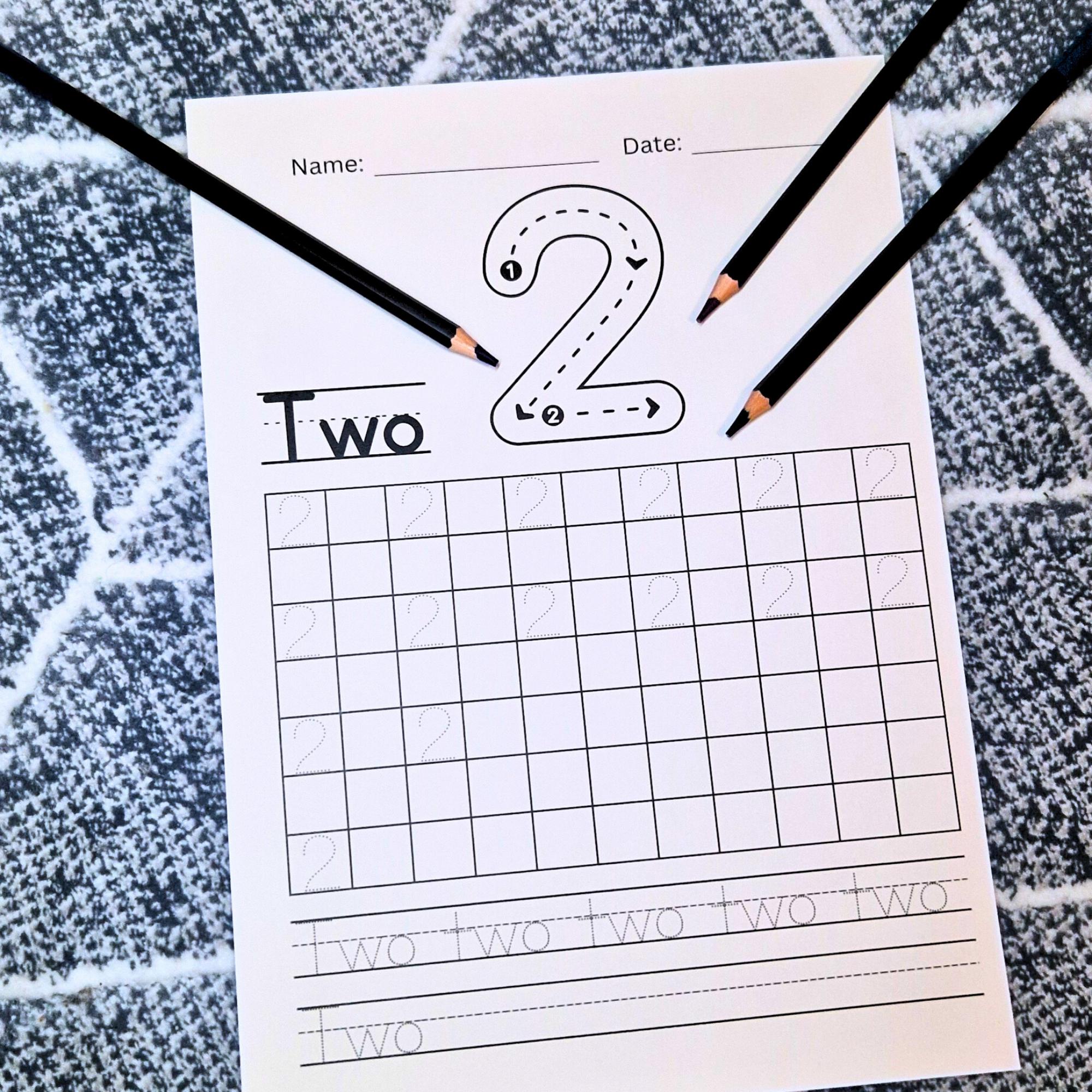 Printable Number Tracing Worksheets (1-10) | Fine Motor & Handwriting ...