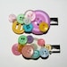 Colorful Button Hairclips - Etsy