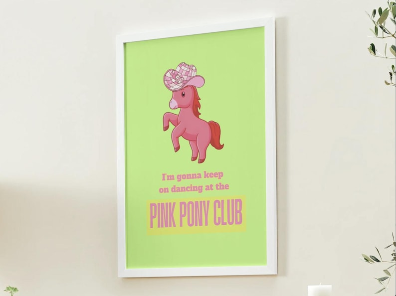 Pink Pony Club Poster - Etsy