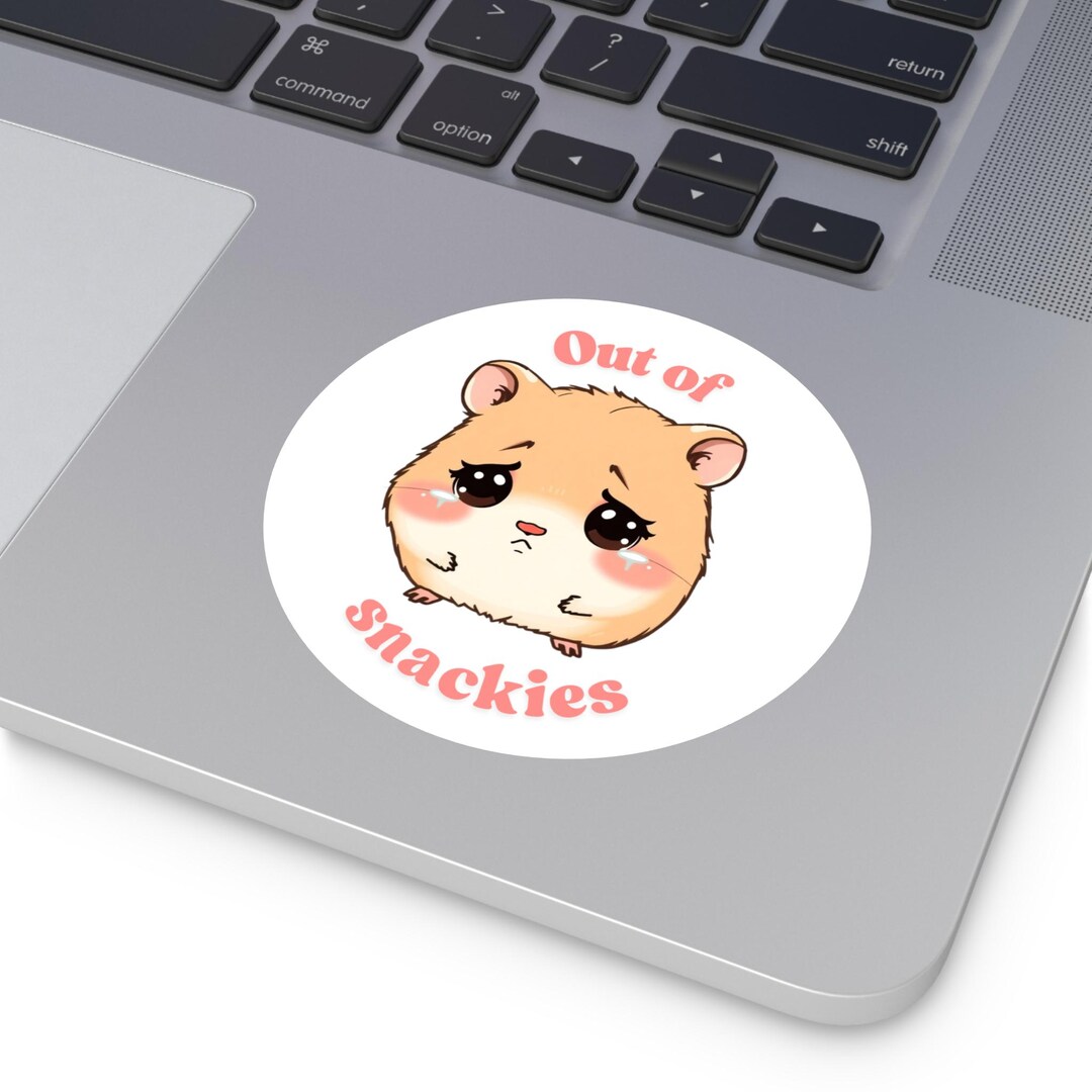 Cute Hamster Sticker - Out of Snackies, Pet Lover Gift, Cute Animal ...