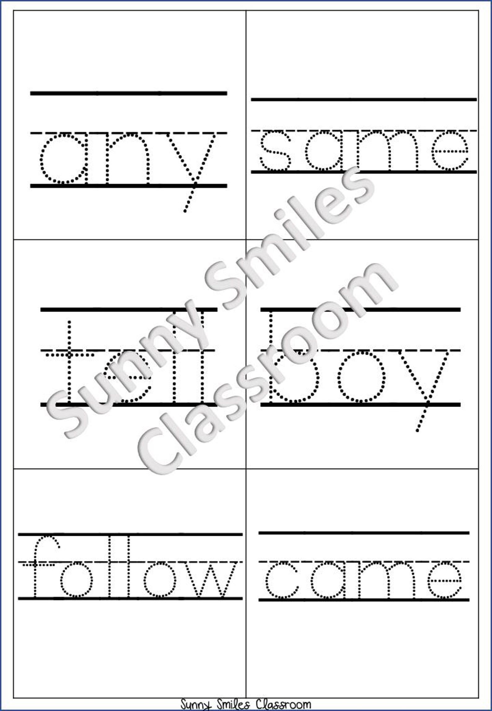 Second 100 Fry Sight Words Printables Tracing Flash Cards for ...