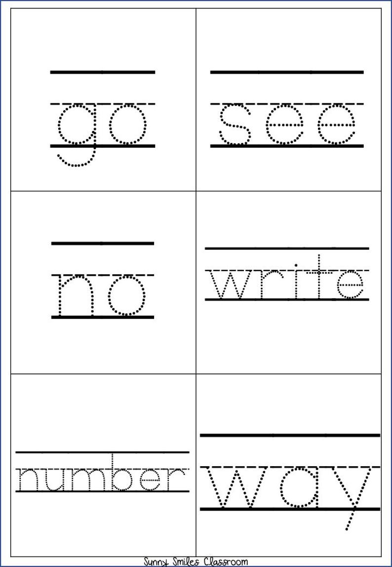 Fry Sight Words Flashcards 1 -100 - Trace and Write - Laminate and Cut ...