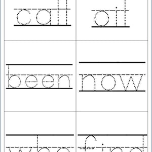 Fry Sight Words Flashcards 1 -100 - Trace and Write - Laminate and Cut ...