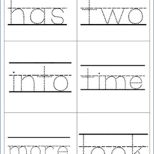 Fry Sight Words Flashcards 1 -100 - Trace and Write - Laminate and Cut ...