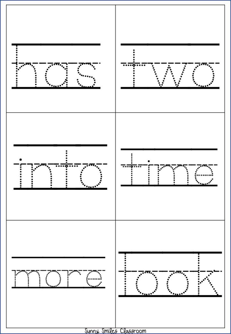 Fry Sight Words Flashcards 1 -100 - Trace and Write - Laminate and Cut ...