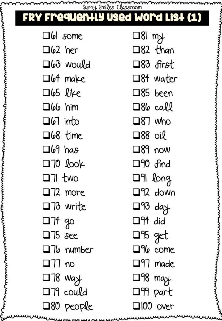 Fry Sight Words Flashcards: Tracing for Kindergarten (PDF Pattern) - Etsy
