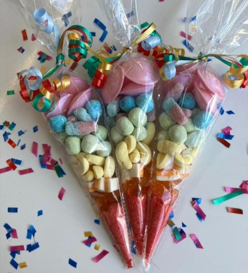 Rainbow Sweet Cones - Colorful Candy Favors for Parties & Celebrations ...