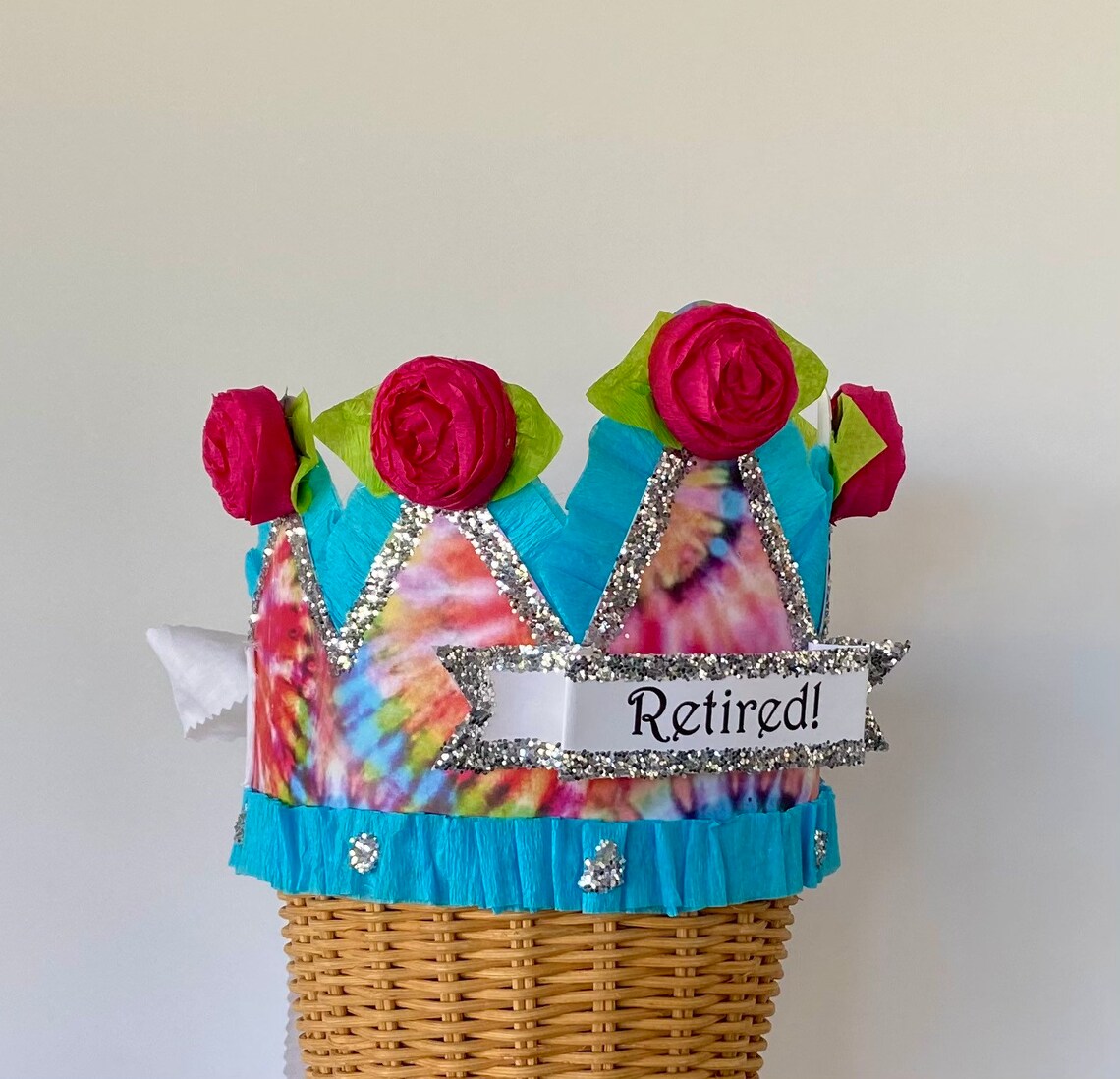 RETIREMENT Party Crown Retirement Party Hat Customize It - Etsy