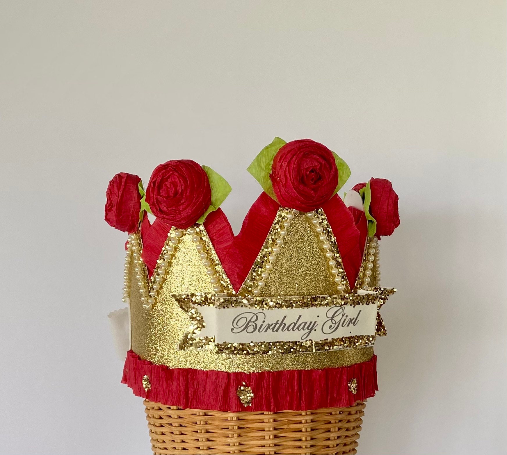 Birthday crown birthday hat adult birthday hat Gold and | Etsy