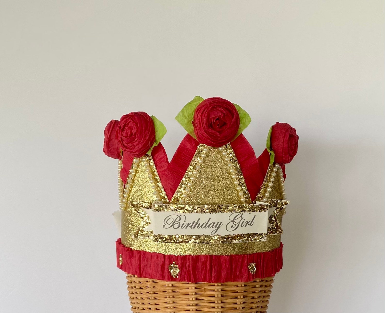 Birthday Crown Birthday Hat Adult Birthday Hat Gold and | Etsy