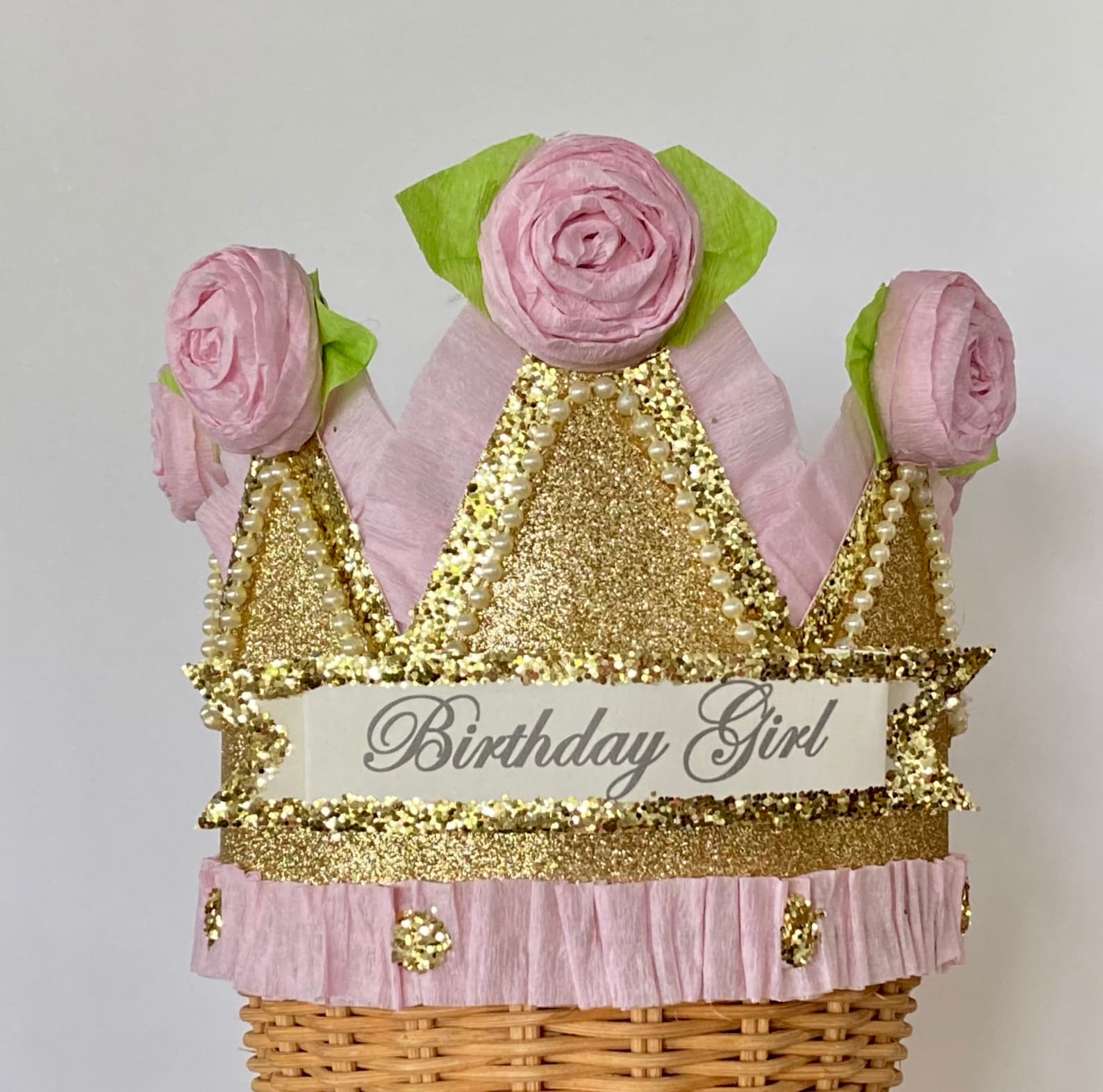 Birthday Crown Birthday Hat Adult Birthday Hat Gold and - Etsy