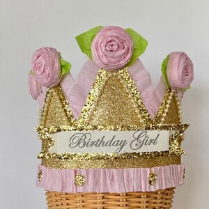 Birthday Crown, Birthday Hat, Adult Birthday Hat, Gold and Pink ...