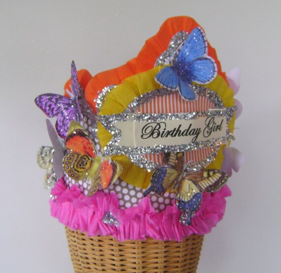 Butterfly Birthday hat - Butterfly Birthday Crown, birthday hat ...