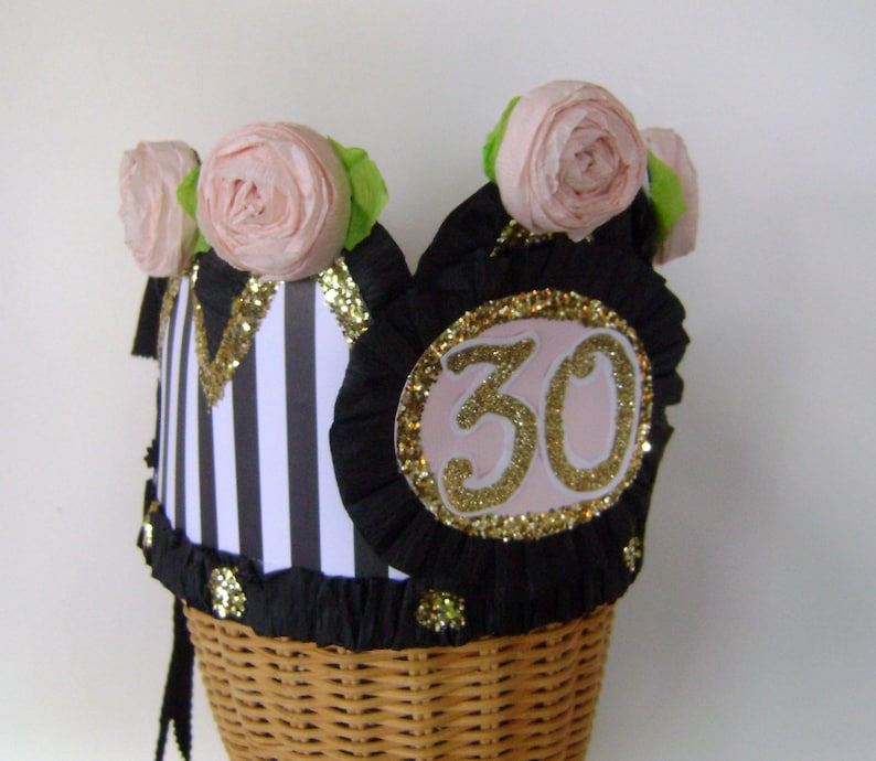 30th Birthday Party Crown 30th Birthday Hat Fits Adult or | Etsy
