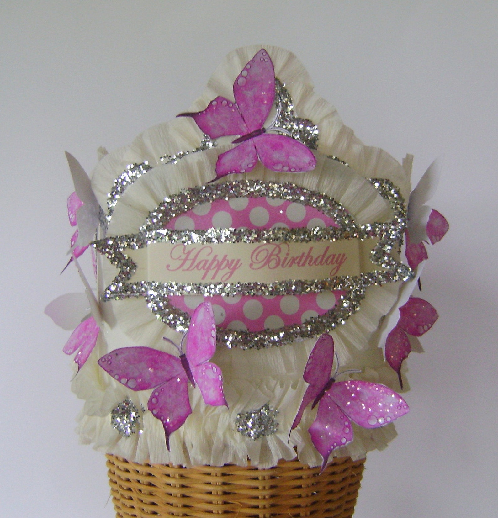 Butterfly Birthday Hat Butterfly Birthday Crown pink | Etsy