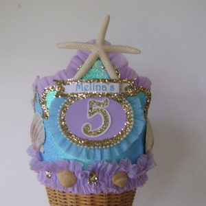 MERMAID BIRTHDAY CROWN ,mermaid Birthday Hat, Under the Sea Birthday ...
