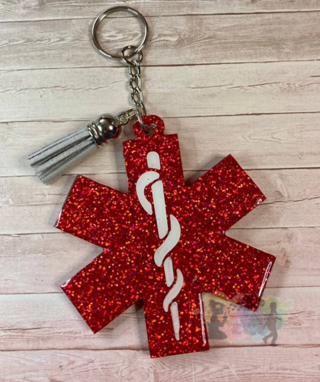 Paramedic/ First Aid/ Star of Life Keychain - Etsy
