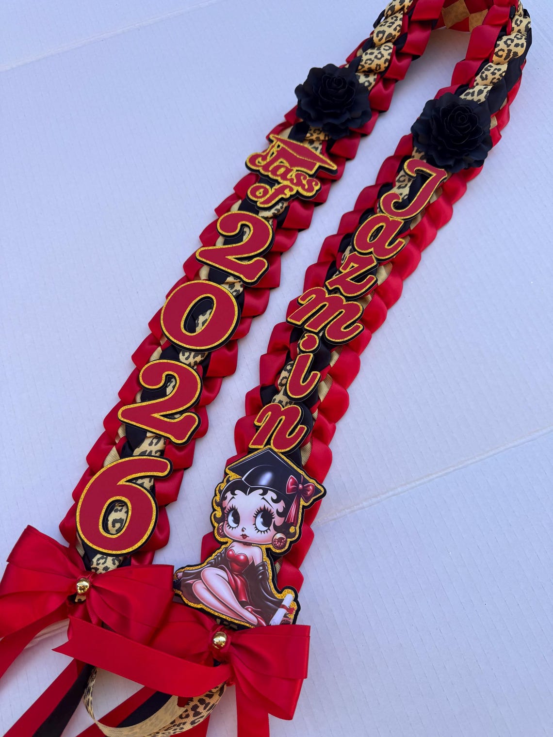 Custom Handmade Ribbon Lei Graduation Gift – Class of 2026, High School ...