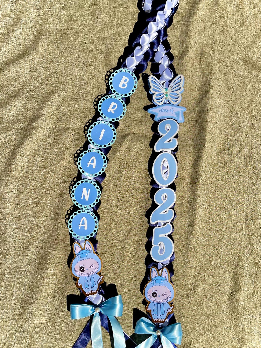 Labubu Grad Gift Braided Ribbon Viral Custom Grad Gift Class of 2025 ...
