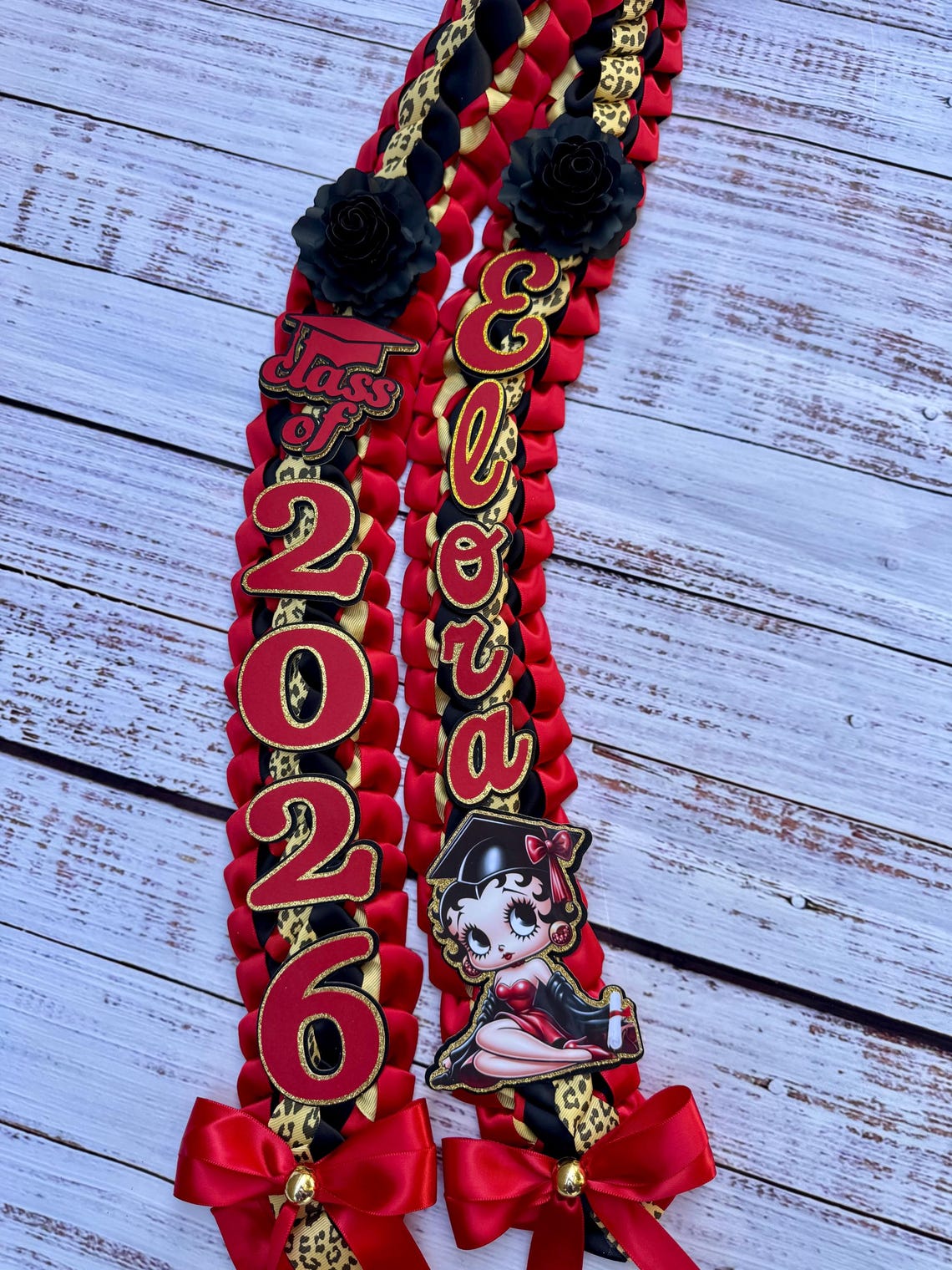 Custom Handmade Ribbon Lei Graduation Gift – Class of 2026, High School ...