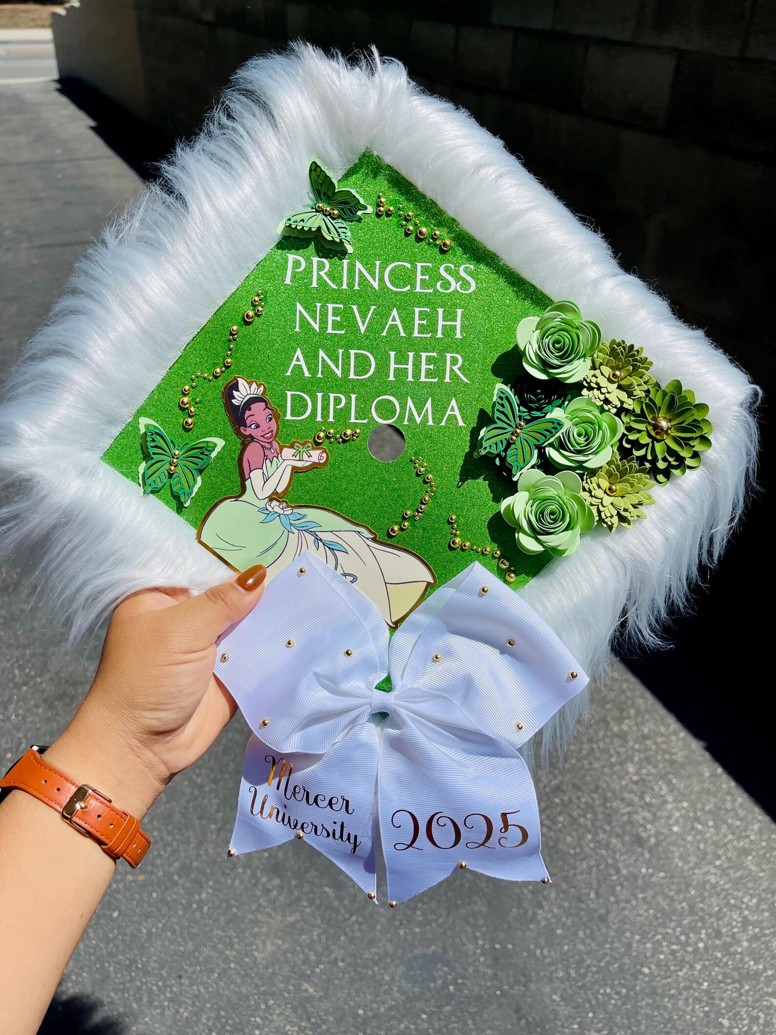 Princess Graduation Gift Frog Princess Cap Senior Year Green Theme ...