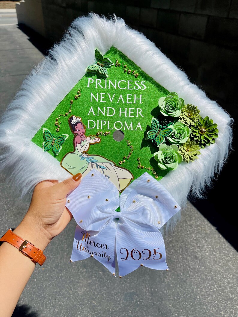 Princess Graduation Gift Frog Princess Cap Senior Year Green Theme ...