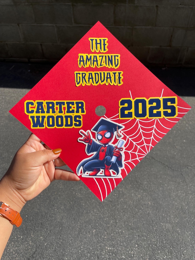 Custom Graduation Cap Topper: Spiderman 2025 Grad Decor - Etsy