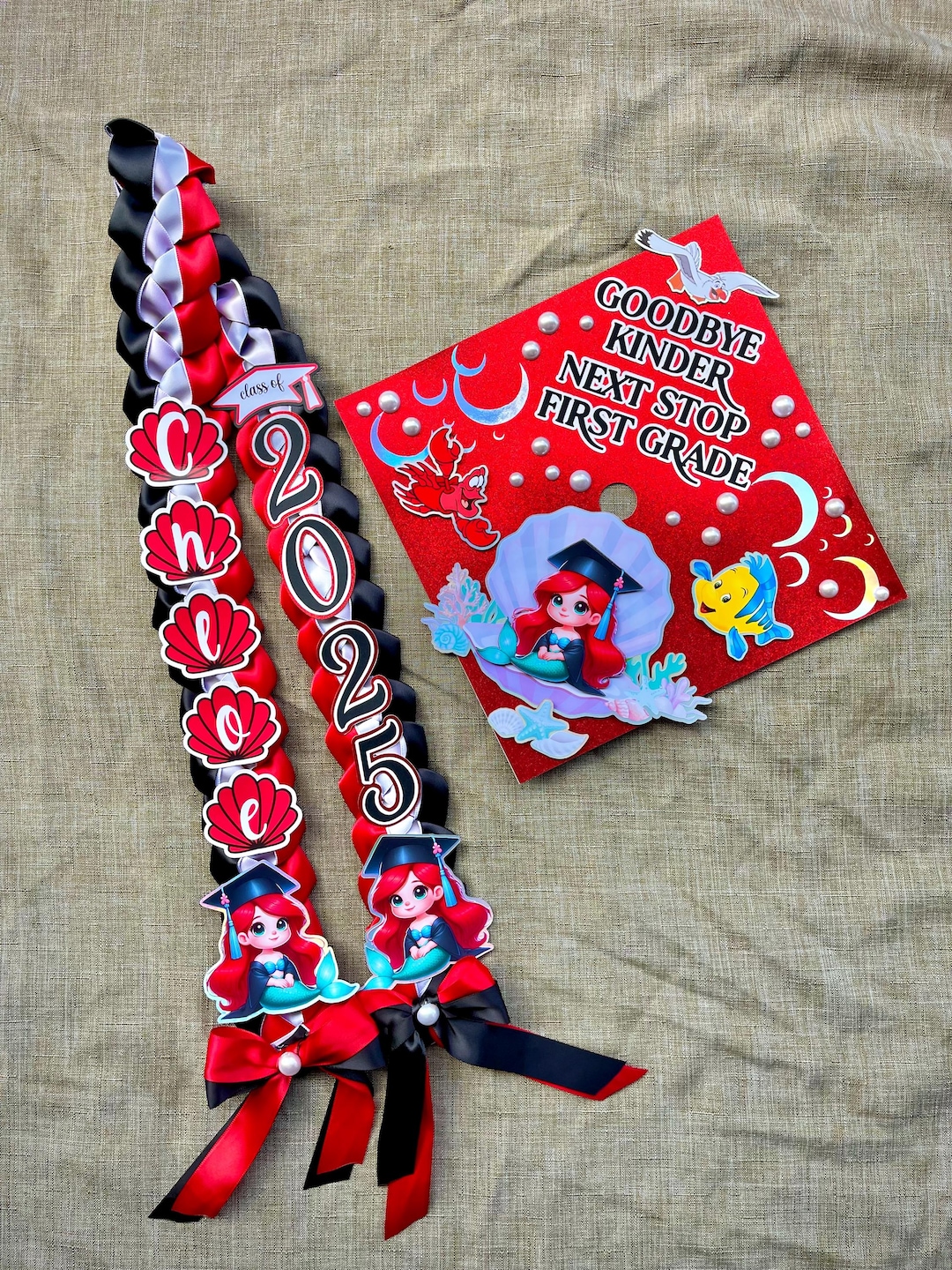 Custom Graduation Cap Topper and Lei Set – Class of 2026 Graduation ...