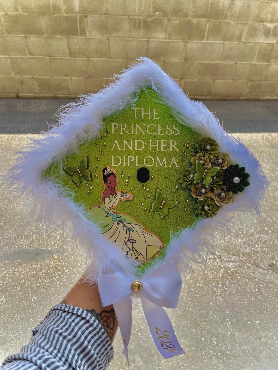 Princess Graduation Gift Frog Princess Cap Senior Year Green Theme ...