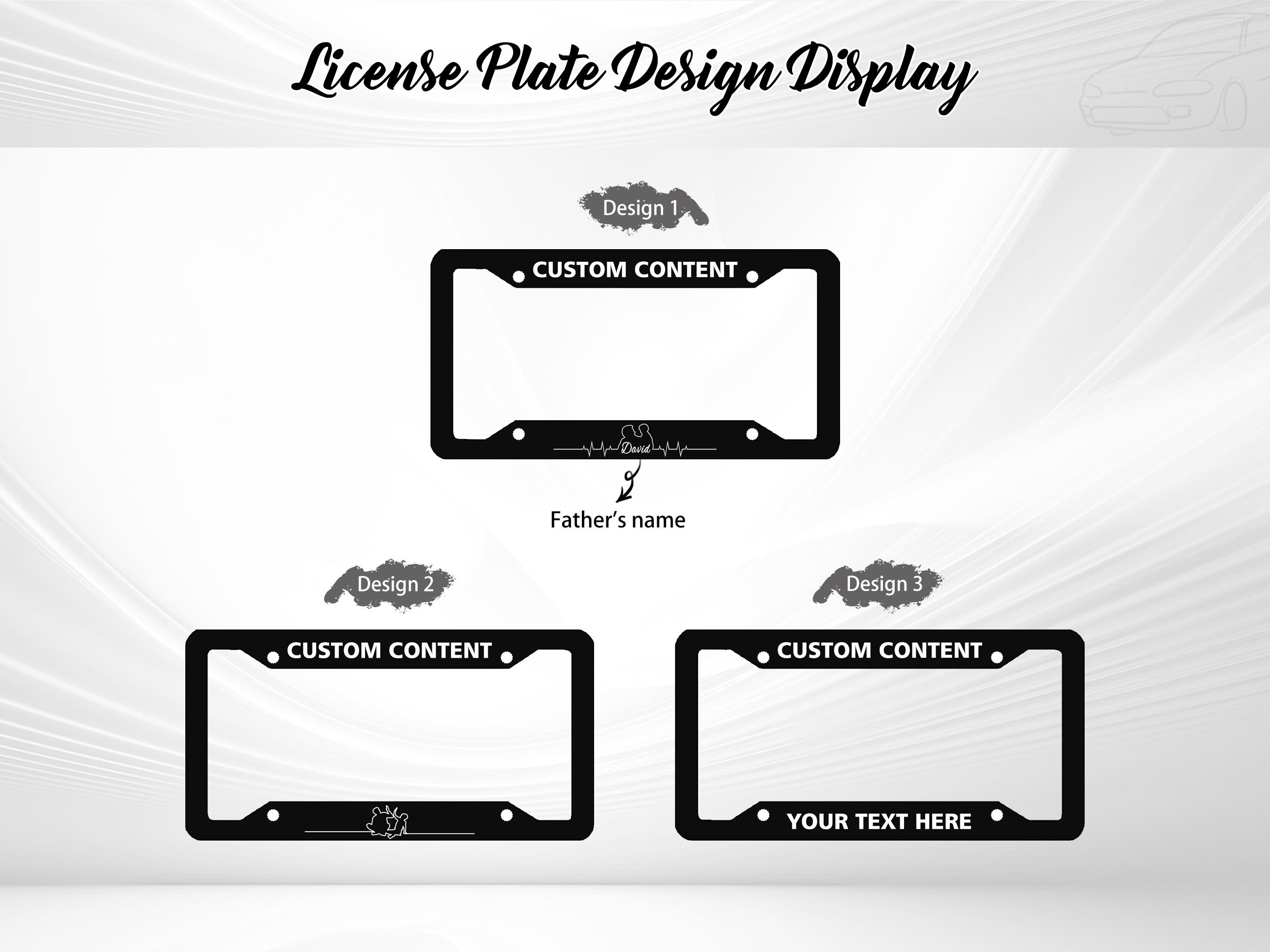 Custom License Plate Frame, Personalized License Plate Frames for Cars ...
