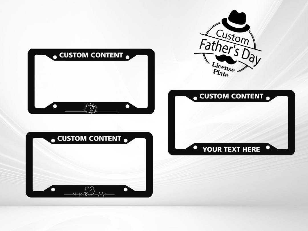 Custom License Plate Frame, Personalized License Plate Frames for Cars ...