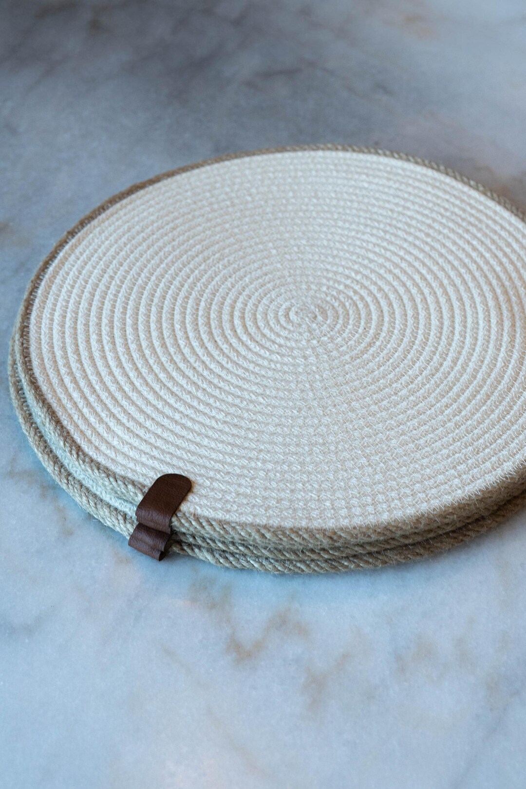 Round Cotton Rope Placemat for Dining Table, Handmade Boho Woven Table ...