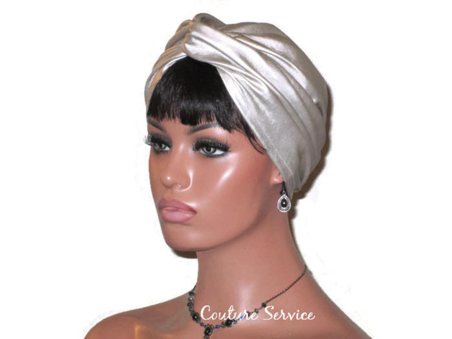 Champagne Turban, Leather, Women's Turban, Fashion Turban, Twist Turban ...