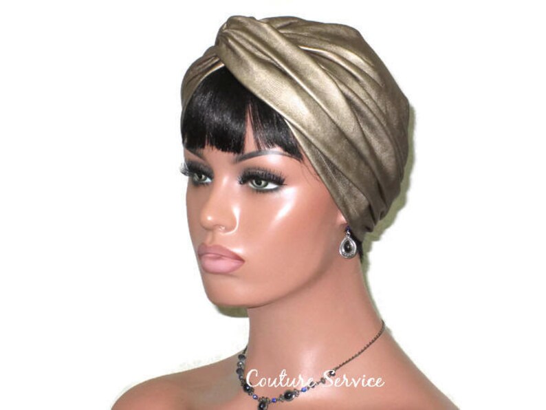 Gold Turban, Leather Turban, Women's Handmade Fashion, Twist, Metallic ...