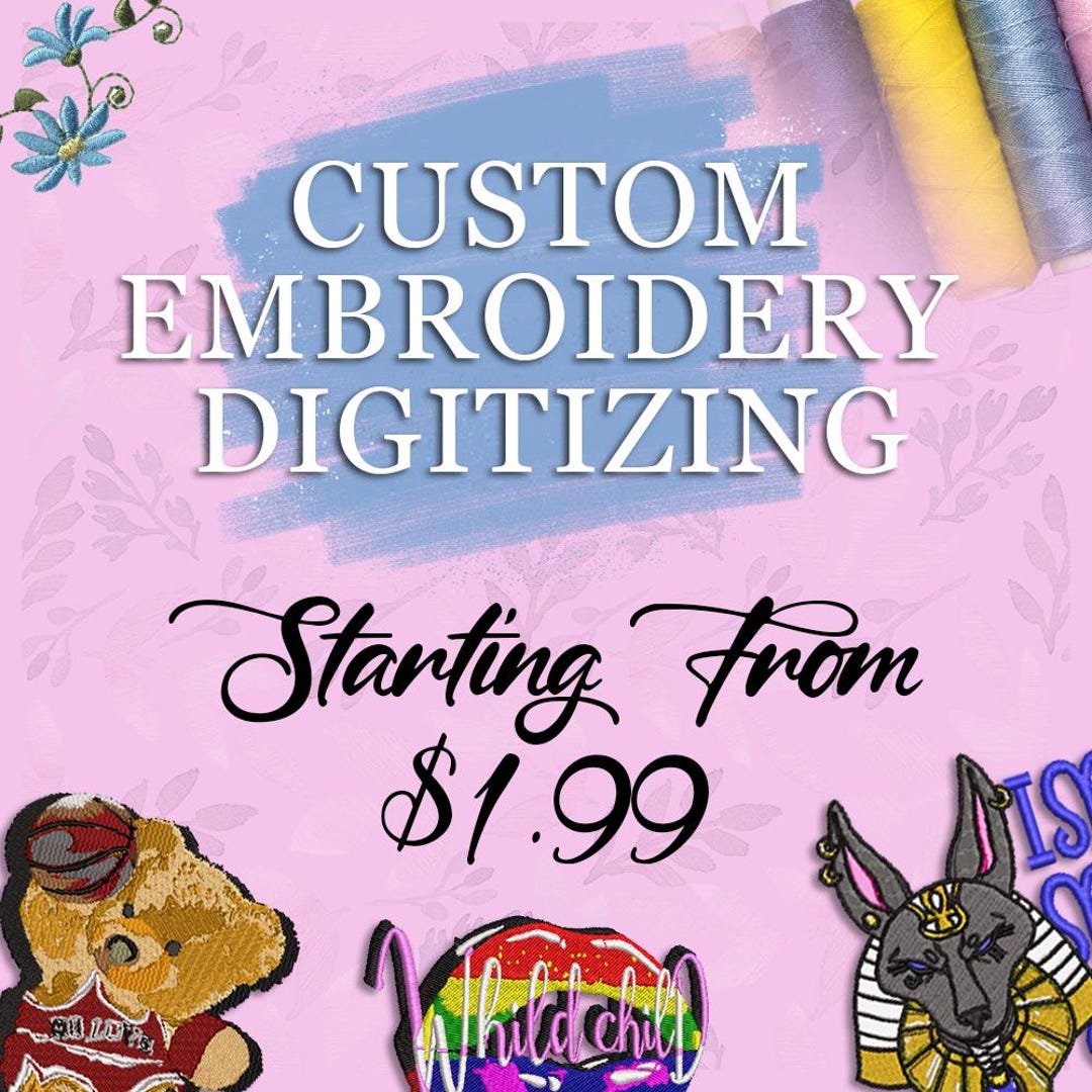 Custom Embroidery Digitizing, Logo Digitizing, Machine Embroidered ...