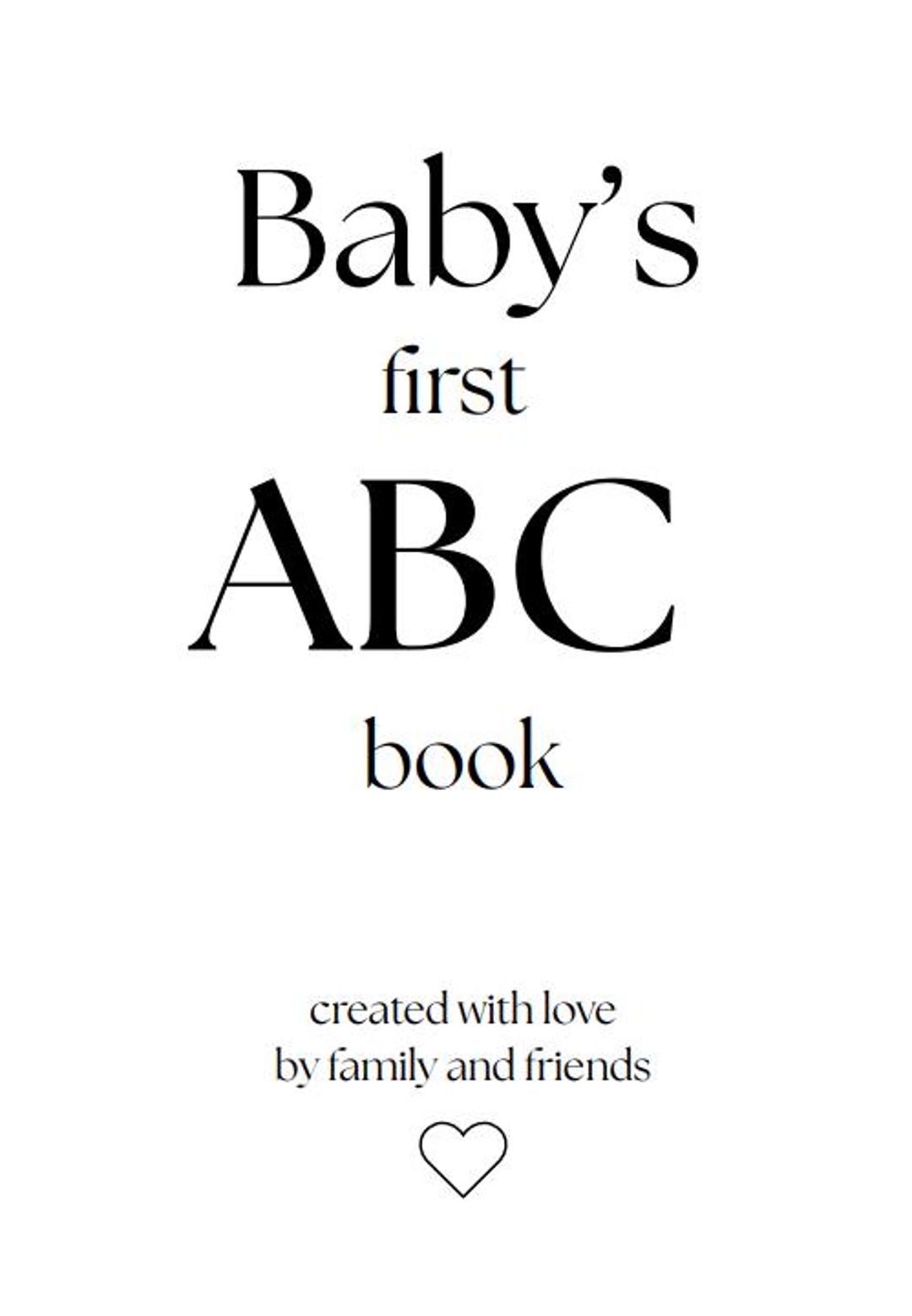 Baby's First ABC Book Blank Template - Etsy