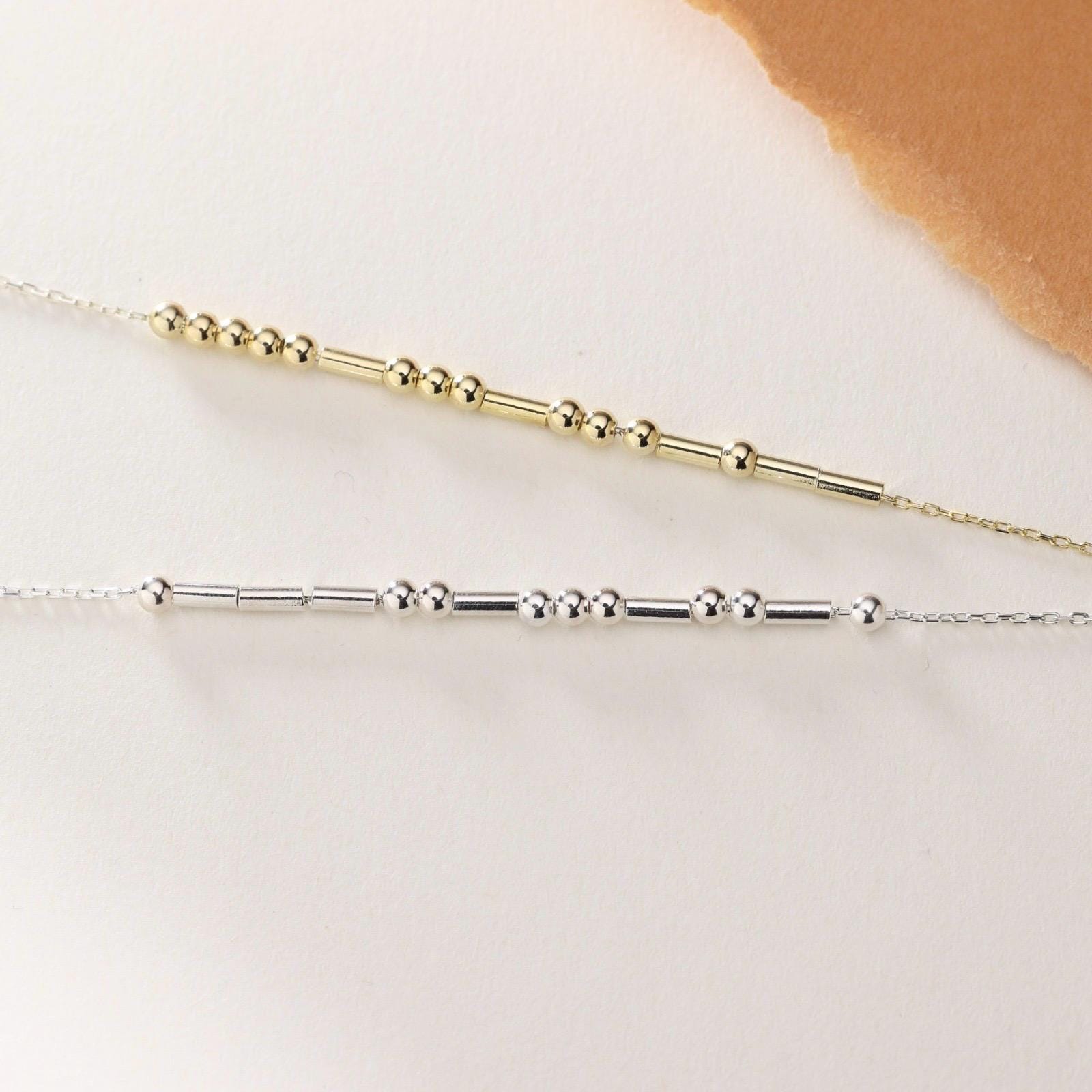 Morse Code Bracelet, Morse Code Bracelets, Charm Bracelet, Custom Morse ...
