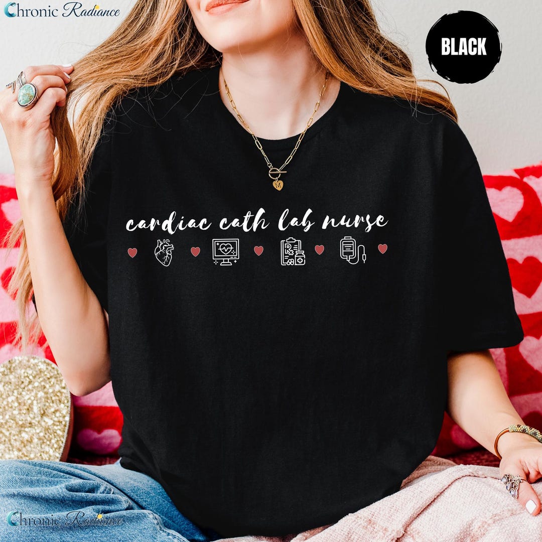 Cardiac Cath Lab Nurse Sweatshirt • Minimalist Red Heart Heart Care ...