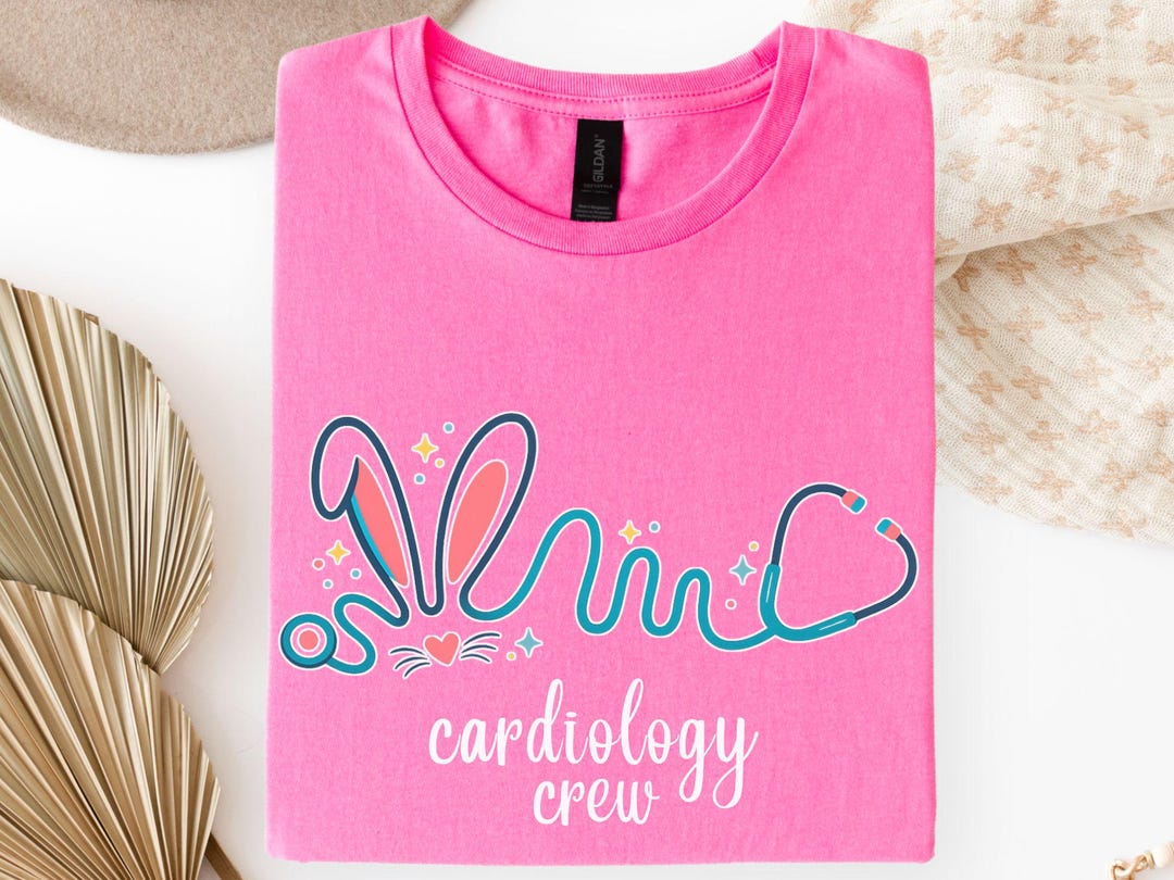 Cardiology Nurse Easter Shirt, Bunny Stethoscope Crew Top - Etsy