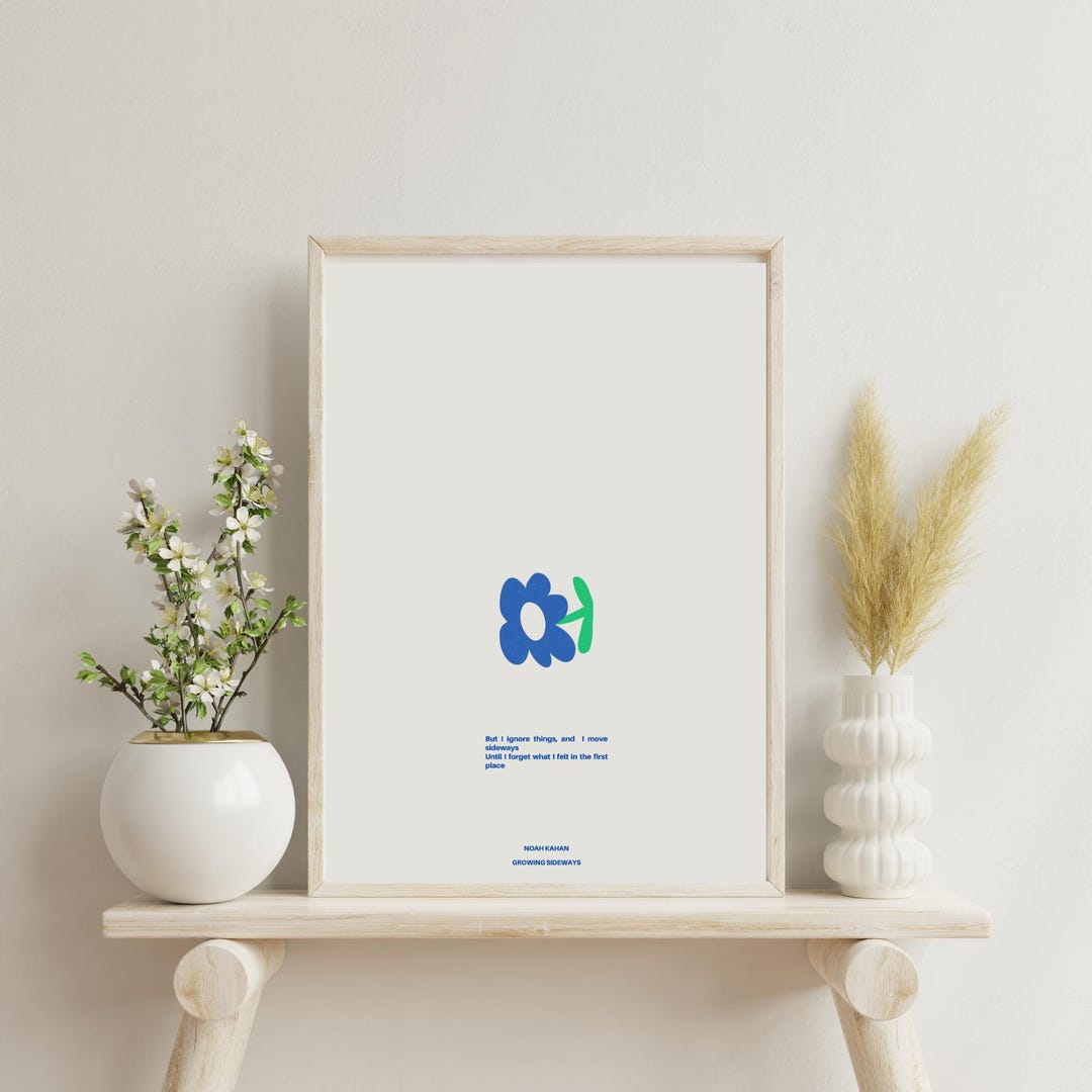 Growing Sideways- Noah Kahan Poster - Etsy