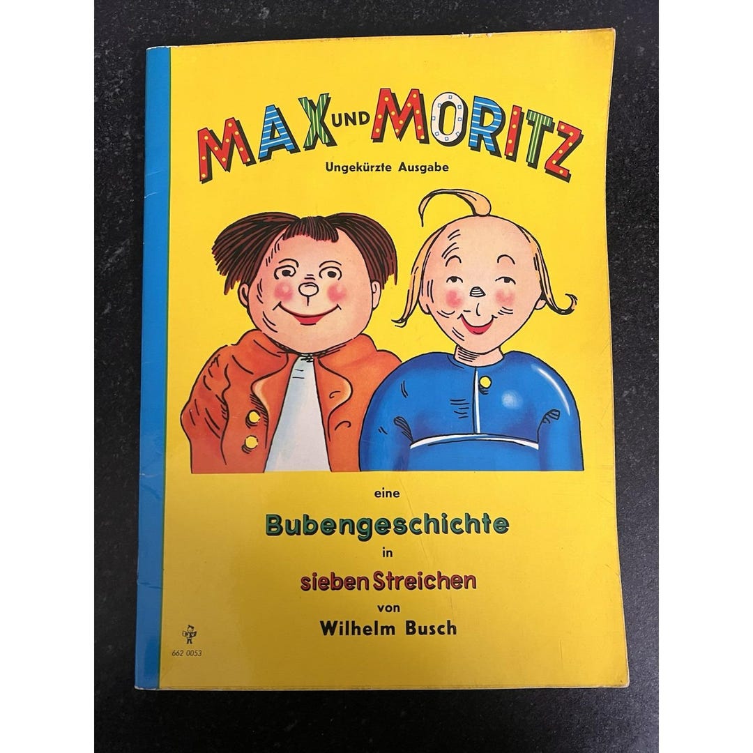 Max Und Moritz by Wilhelm Busch – German Illustrated Children's Book - Etsy