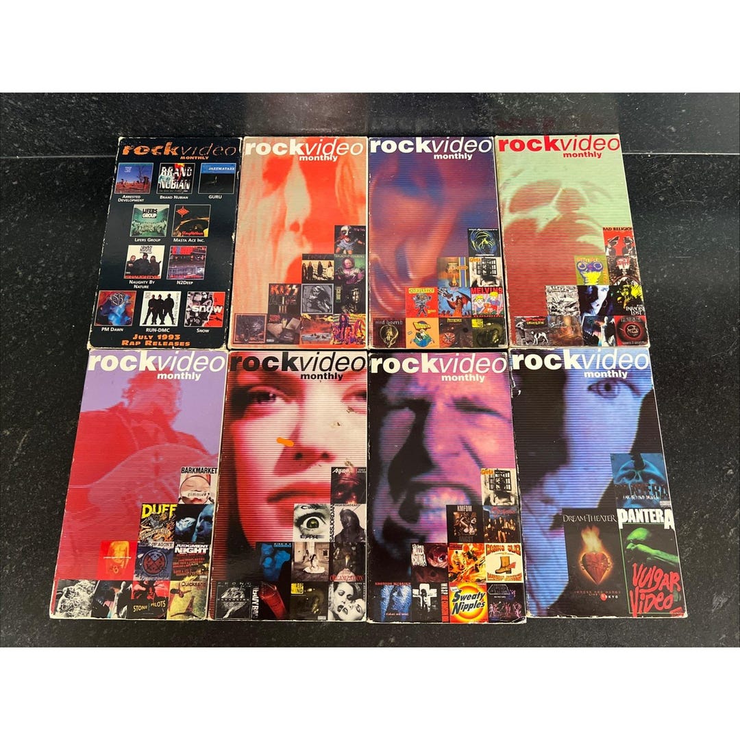 VHS Lot of 8 Rock Video Monthly: Alternative Releases 1993/1994 Rap ...