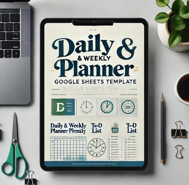 Weekly Schedule & Task Tracker | Google Sheets Productivity Planner ...