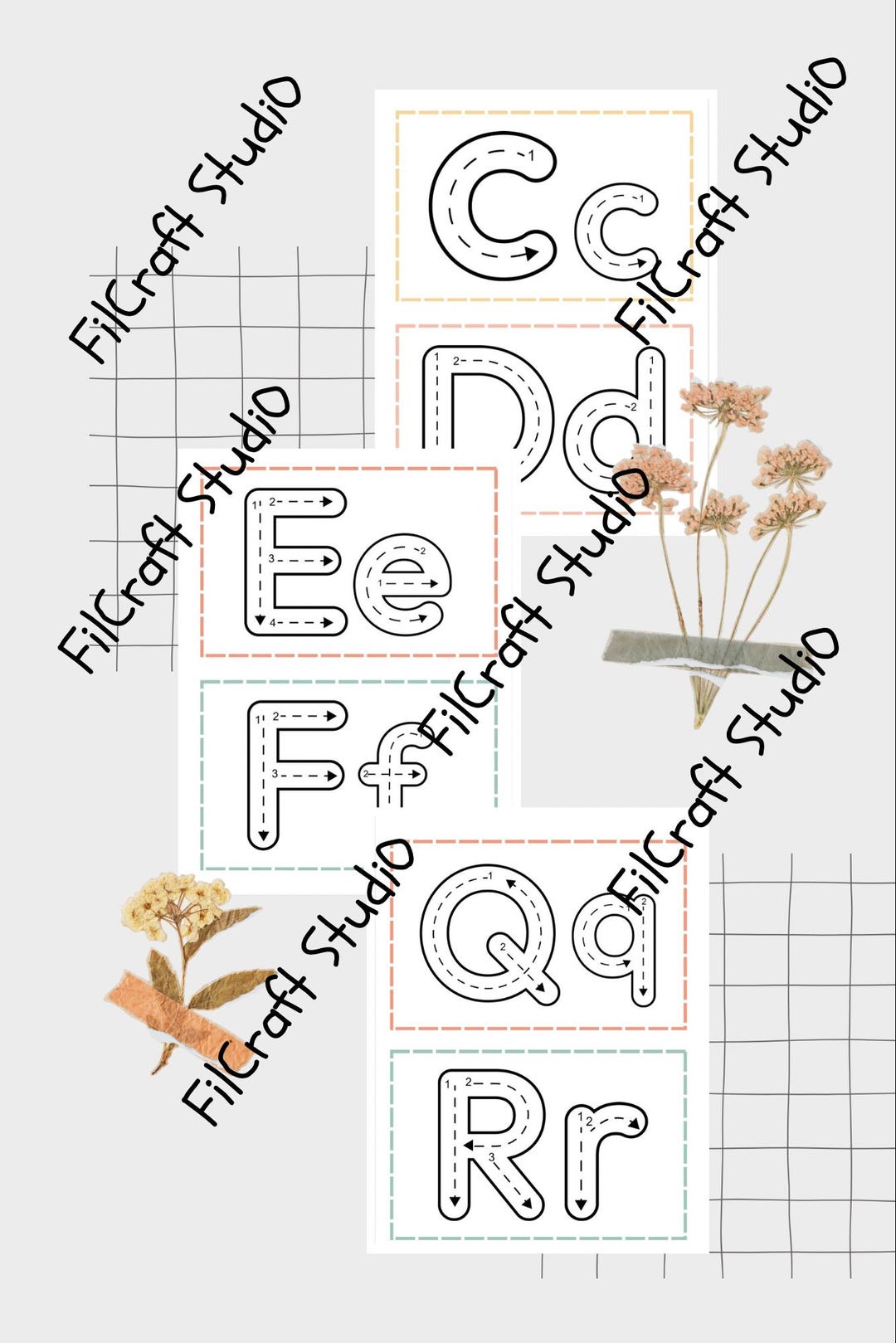 Printable ABC Tracing With Arrows for Toodlers - Etsy